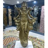 China Custom Outdoor Decoration Life Size Bronze Angel Sculpture Metal Casting Brass Famous Religious angel Statue For Sale for sale