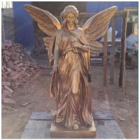 China Custom Life Size Handmade Bronze Angel Sculpture Folk Art Handmade Casting Metal Craft for sale