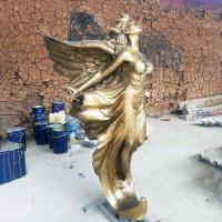 China Custom Greek figure design outdoor symbolic design life size bronze sculpture of gabriel angel for sale