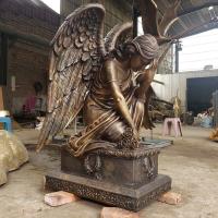 China Custom Greek figure design outdoor symbolic design life size bronze sculpture of gabriel angel for sale