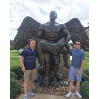 China Factory Custom Large Outdoor Silicon Bronze Cast Bethesda angel statue water fountain sculpture For Sale for sale