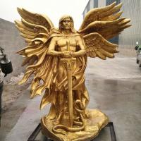 China High Quality Modern Design Garden Home Decor Antique Handmade Small Ancient Bronze Statue Angle For Sale for sale