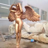 China High Quality Modern Design Garden Home Decor Antique Handmade Small Ancient Bronze Statue Angle For Sale for sale