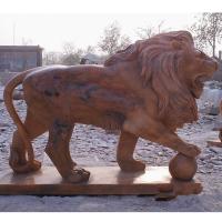 China Custom All Size Garden Outdoor Marble Lion Hand Carved Natural Stone Animals Sculpture Marble Lion Statue For Sale for sale