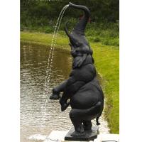 China Custom Life Size Black brass sculpture bronze baby elephant statue for garden decor for sale