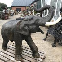 China Custom Print Method Large Outdoor Metal Elephant Bronze Garden Sculpture For Garden for sale
