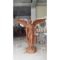 China Antique Outdoor Metal Casting Winged Figure Sculpture Bronze Elegant Angel Statue For Sale for sale