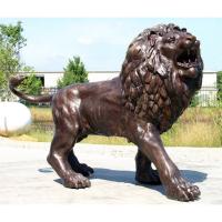 China Custom Outdoor Entrance Main Gate Decoration with Large Casting Bronze Lion Statue for sale