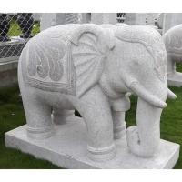 China Outdoor Garden Decor Life Size Elephant Statue Made of Natural Stone Marble Sculpture for sale