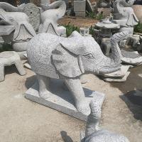 China Traditional Design Life Size Marble Elephant Sculpture Ready for Outdoor Garden Decor for sale