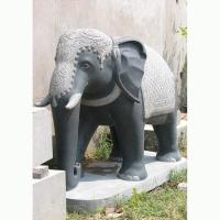 China Customize Size Outdoor Garden Decoration Hand Carved Natural Stone Animals Statues Marble Elephant Sculpture For Sale for sale