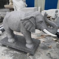 China Customize Size Outdoor Garden Decoration Hand Carved Natural Stone Animals Statues Marble Elephant Sculpture For Sale for sale