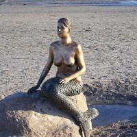 China customized life size polishing bronze mermaid statue cast bronze mermaid statue for sale for sale