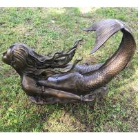 China customized life size polishing bronze mermaid statue cast bronze mermaid statue for sale for sale