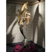 China customized life size polishing bronze mermaid statue cast bronze mermaid statue for sale for sale