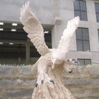 China Outdoor Decoration Decorative Garden Large Marble Granite Eagle Sculpture White Stone Eagle Statue For Sale for sale