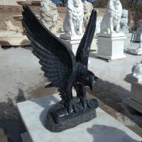 China Factory Wholesale custom life size carved stone white marble eagle statue sculpture for garden decoration for sale