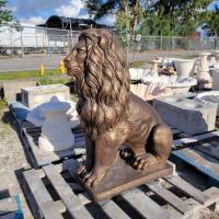 China Metal Standing Lion Statue for Garden Decoration Custom Modern Bronze Animal Sculpture for sale