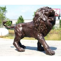 China Customized Garden Decorative Outdoor Metal Animal Sculpture Life Size Bronze Lion Statue for sale
