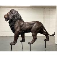 China Customized Garden Decorative Outdoor Metal Animal Sculpture Life Size Bronze Lion Statue for sale