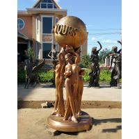 China Street Decor Full Size Bronze The World is Yours Statue Carved by Experienced Artisans for sale
