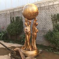 China Hand Customized Large Life Size Bronze World Is Yours Statue For Home Decor In Europe for sale