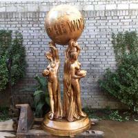 China Hand Customized Large Life Size Bronze World Is Yours Statue For Home Decor In Europe for sale
