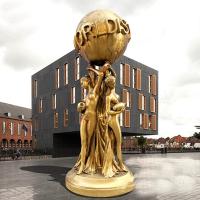 China Hand Customized Large Life Size Bronze World Is Yours Statue For Home Decor In Europe for sale