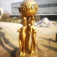 China Factory Custom Garden Park Bronze Large Sculpture the World is Yours Scarface Globe Statue for Sale for sale