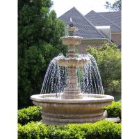China Outdoor Handmade stone furniture beautiful large natural 3 Tiers stone marble water fountain For Sale for sale