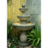 China Modern Design Style Marble Water Fountain for Garden Custom Handmade White Marble for sale