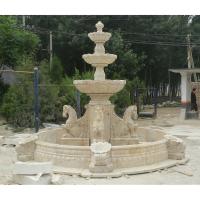 China Modern Design Style Marble Water Fountain for Garden Custom Handmade White Marble for sale