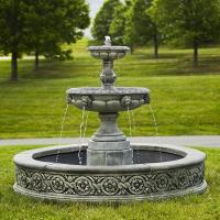 China Custom Stone Outdoor Garden Product Decorative Antique French Countryside Limestone Fountain Marble Garden Fountains For Sale for sale