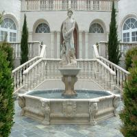 China Outdoor Marble Sculpture Water Fountain for Customized Villa Decoration in Western Style for sale