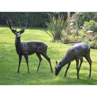 China Factory Bronze deer animal sculpture can be used for interior decoration or public spot park and can be customized for sale