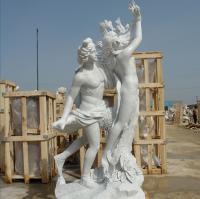 China Life Size Outdoor Garden Greek Figure Natural Stone Sculpture Marble Man Statues With Eagle Statue For Sale for sale