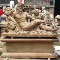 China Life Size Outdoor Garden Greek Figure Natural Stone Sculpture Marble Man Statues With Eagle Statue For Sale for sale