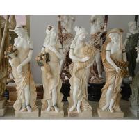 China France Natural Quatre Saison Marble Four Seasons Statues for Stone Carving Goddess for sale