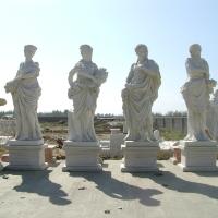 China France Natural Quatre Saison Marble Four Seasons Statues for Stone Carving Goddess for sale