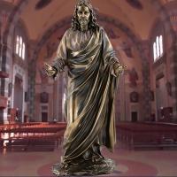 China Factory Hand Made Life Size Bronze Brass Jesus Statue Custom Religious Statues For Church for sale