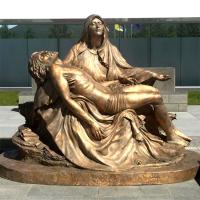 China Bronze Pieta Statue of Mother Mary Holding Jesus for Decorative Catholic Religious for sale