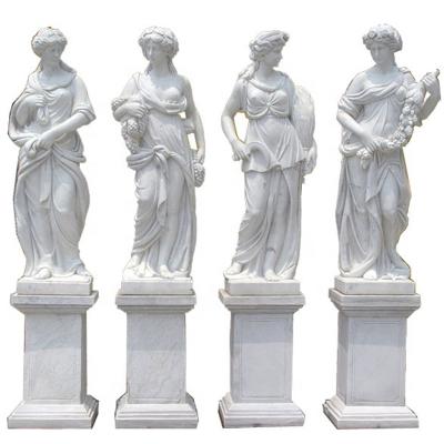 China Marble Four Seasons God Statue Sculpture For Outdoor Garden Decoration Custom Design for sale