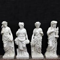 China Custom Life Size High Polish Stone Marble Four Seasons God Sculpture Figure Statue For Garden for sale