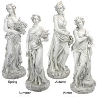 China Garden Decoration Life Size Greek Four Seasons White Marble Statue Stone Carvings And Sculptures for sale