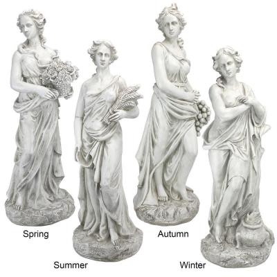 China Garden Decoration Life Size Greek Four Seasons White Marble Statue Stone Carvings And Sculptures for sale