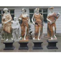 China Garden Decoration Life Size Greek Four Seasons White Marble Statue Stone Carvings And Sculptures for sale
