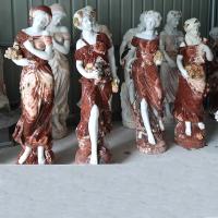 China Garden Decoration Life Size Greek Four Seasons White Marble Statue Stone Carvings And Sculptures for sale