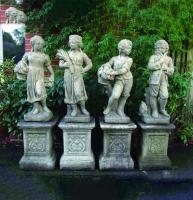 China Custom New Hand Made Art Sculpture Marble Four Season Lady Statue Nature Solid Marble Woman Statue Sculpture for sale