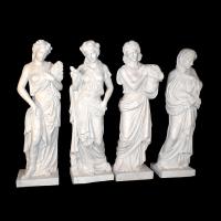 China Custom New Hand Made Art Sculpture Marble Four Season Lady Statue Nature Solid Marble Woman Statue Sculpture for sale