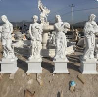 China Customized Size Garden Greek Goddess Sculpture Hand Carved Four Seasons Marble Statues for sale